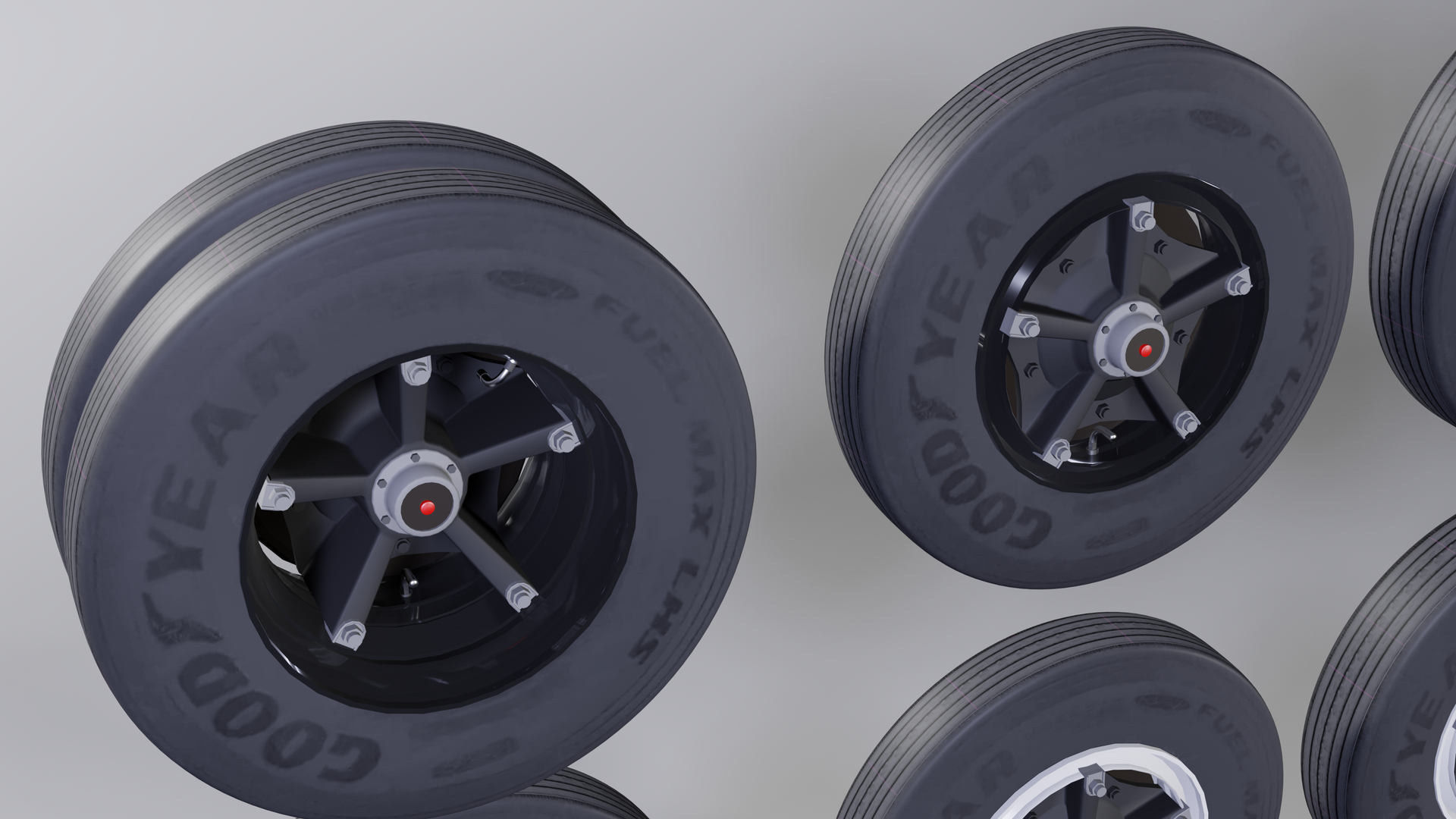 Semi wheels package 3D - TurboSquid 1793207