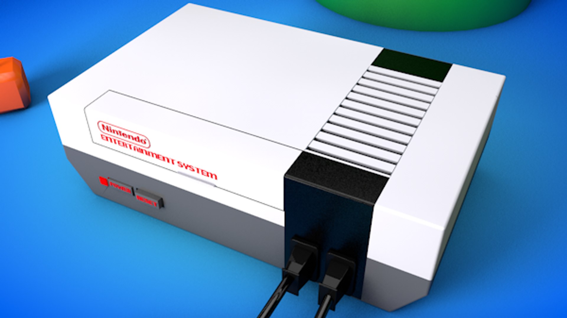 nintendo nes console 3d c4d