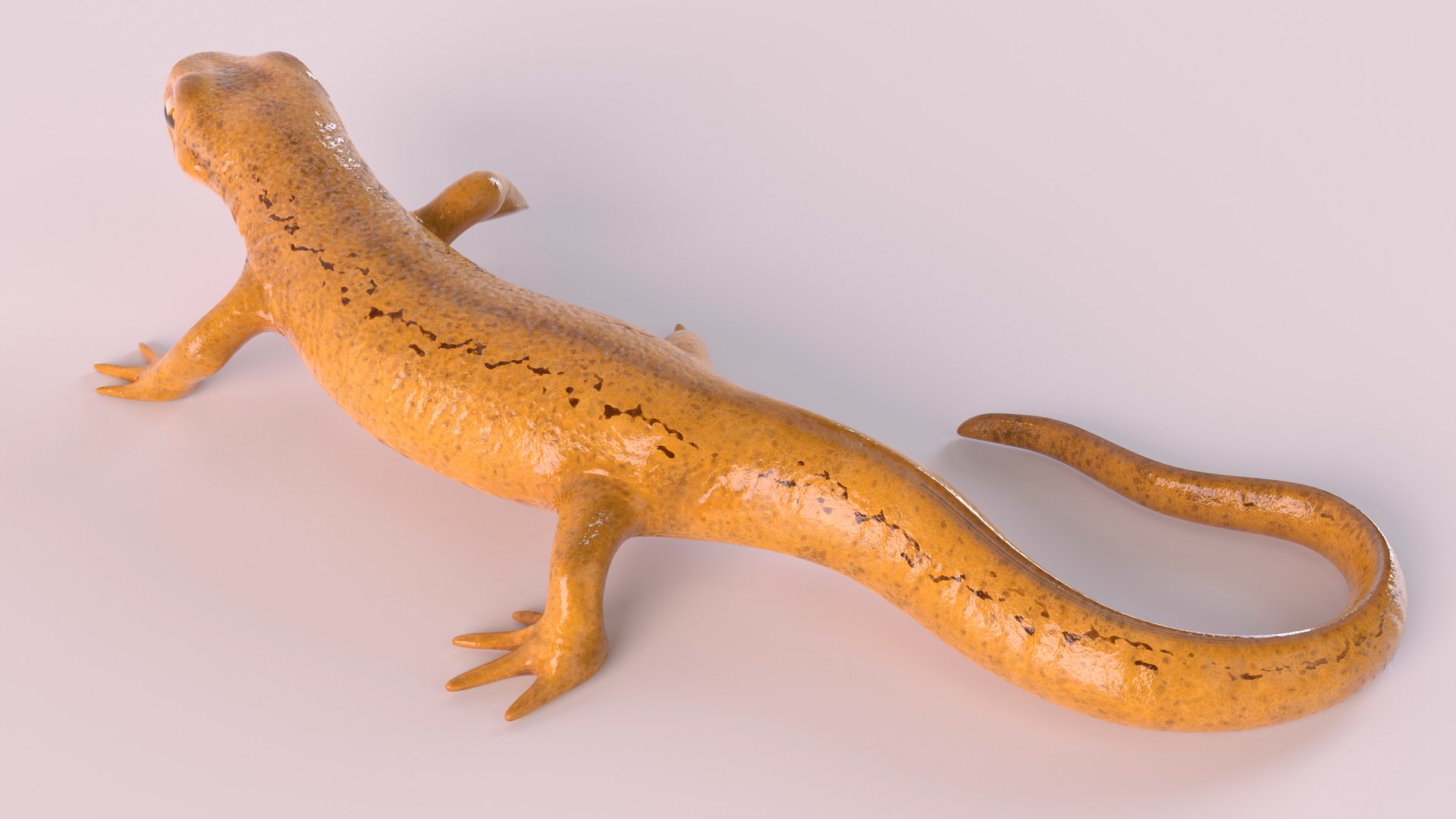 3D Model European Newt Crawling Pose - TurboSquid 2144110