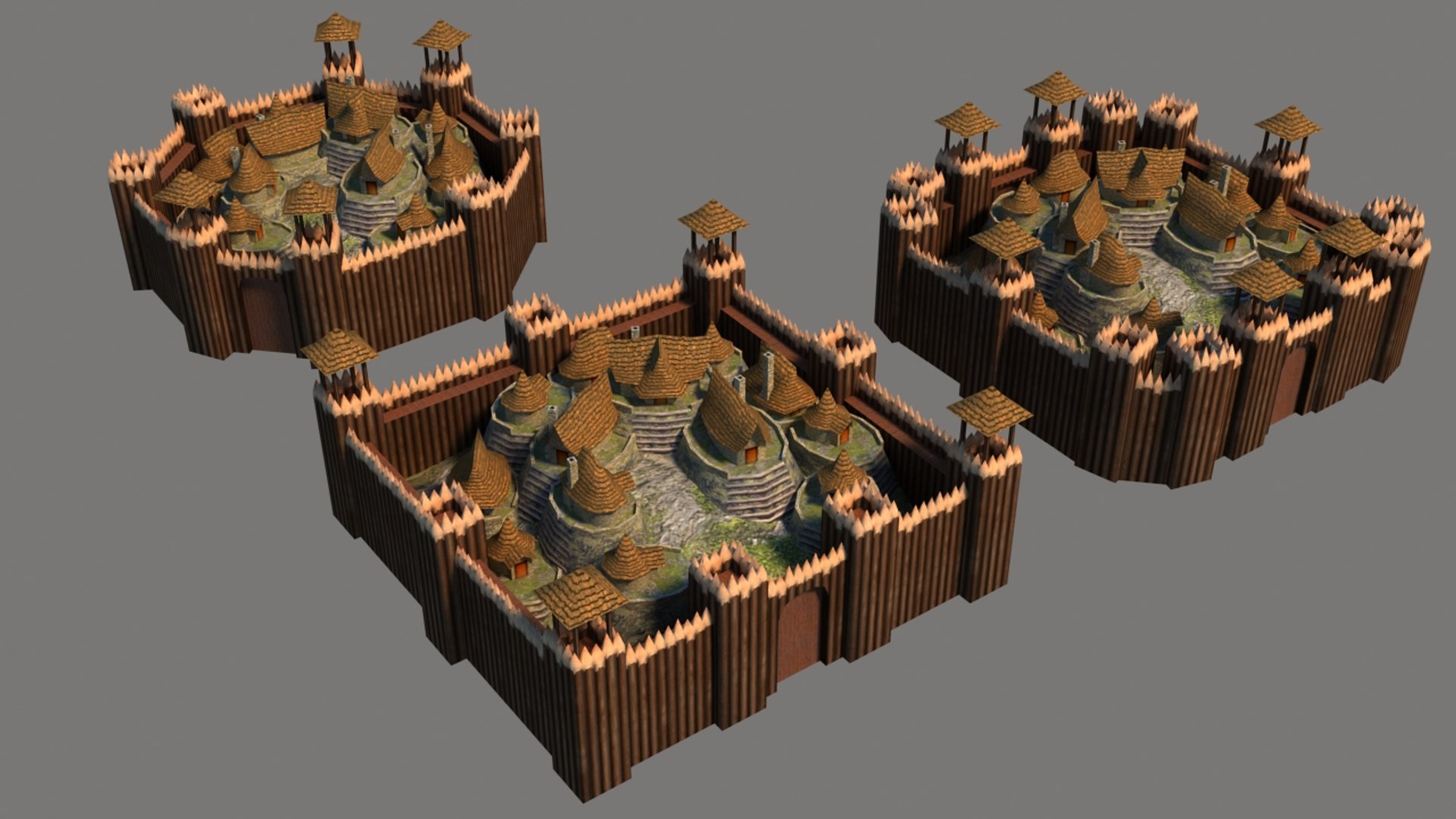 3D Model Barbarian Village - TurboSquid 1482091