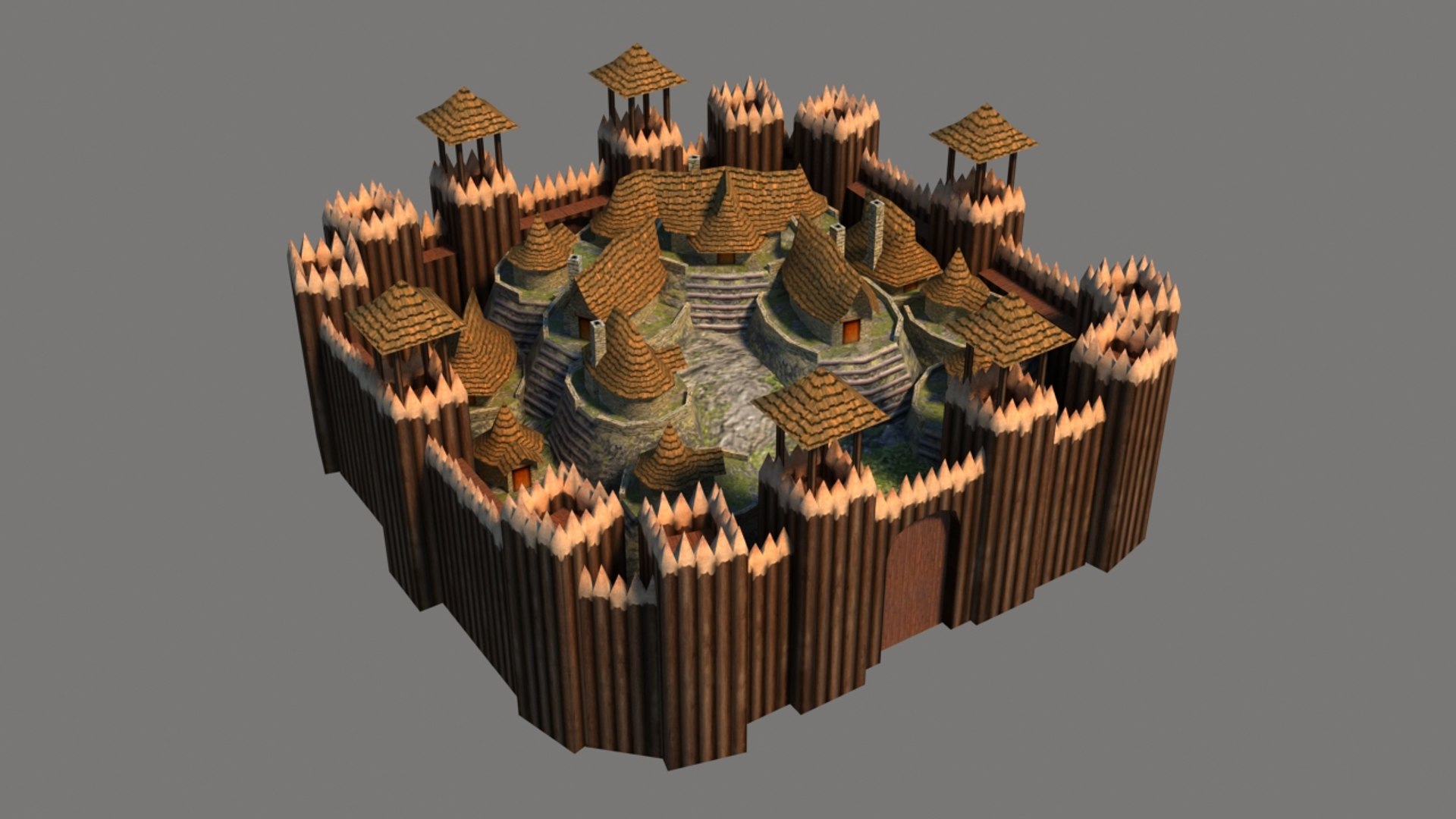 3D Model Barbarian Village - TurboSquid 1482091
