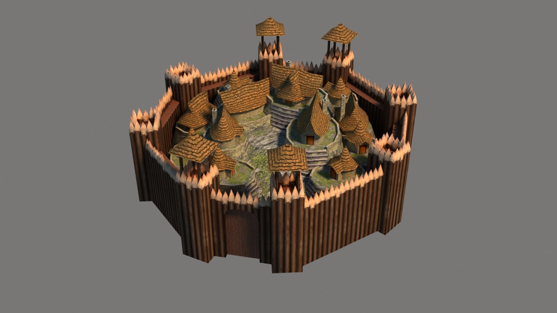 3D Model Barbarian Village - TurboSquid 1482091