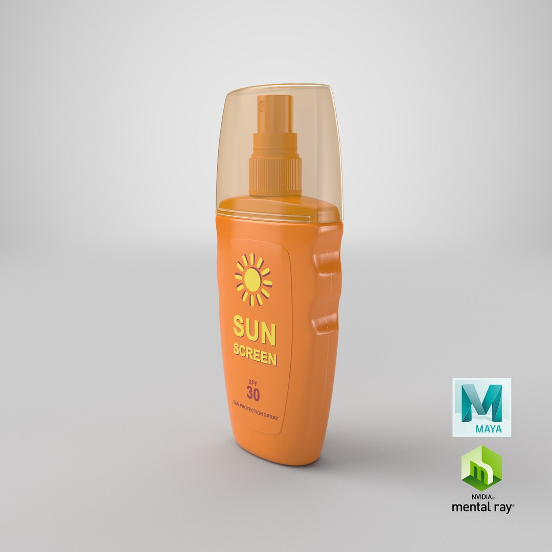 Spray Bottle Sunscreen Model - TurboSquid 1579459