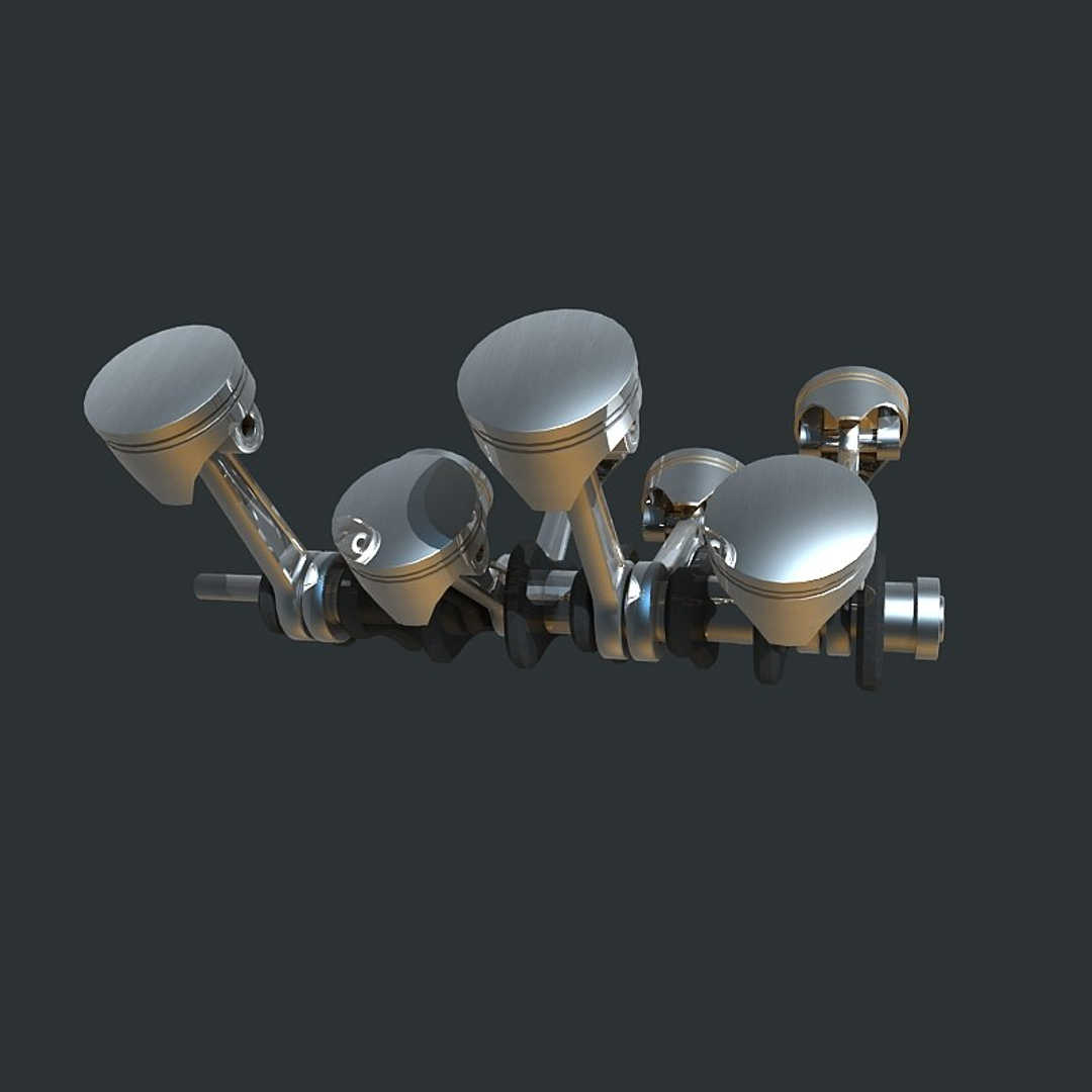 V8 Engine 3d Model