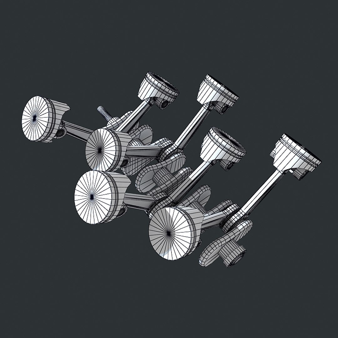 V8 Engine 3d Model