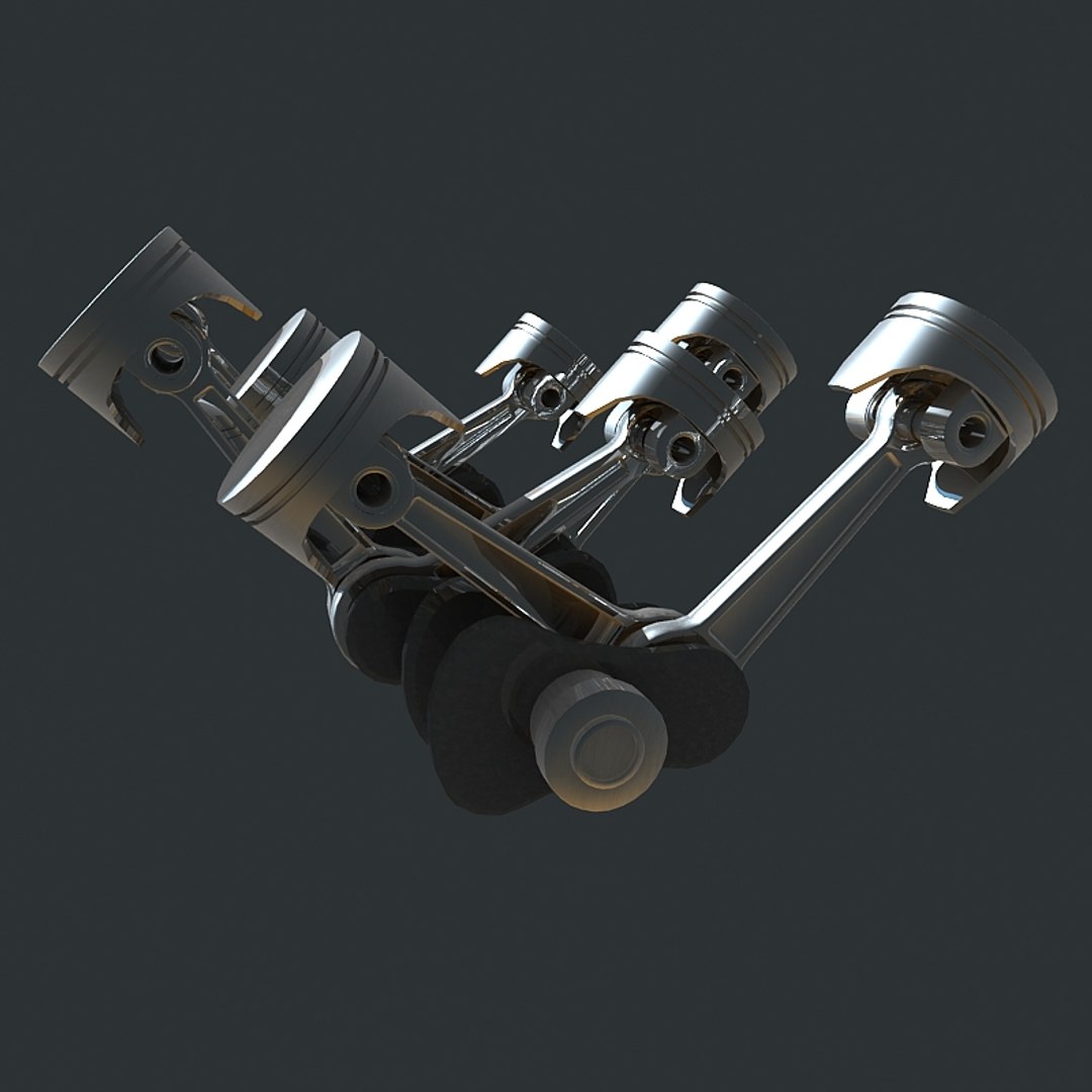 V8 Engine 3d Model