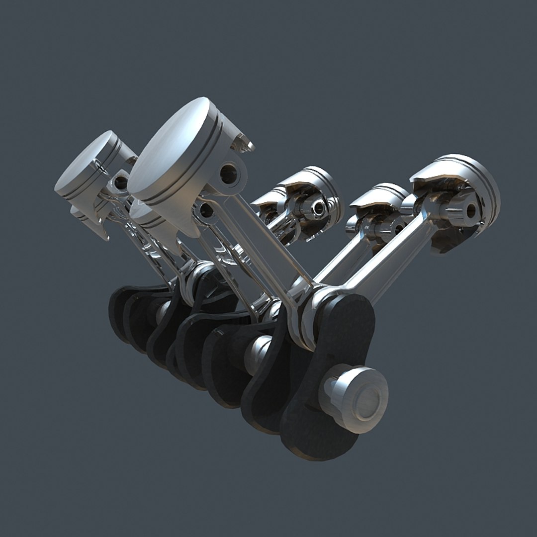 V8 Engine 3d Model