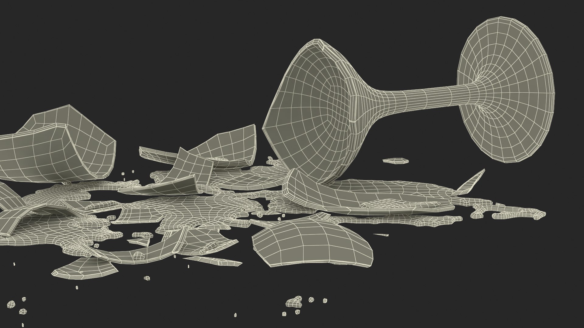 Dropped Glass of Red Wine model - TurboSquid 2076134