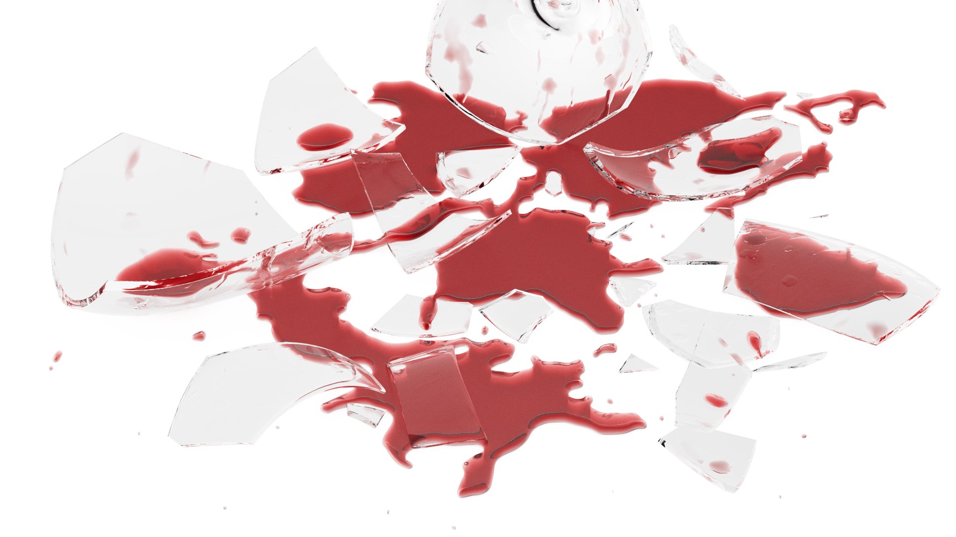 Dropped Glass of Red Wine model - TurboSquid 2076134