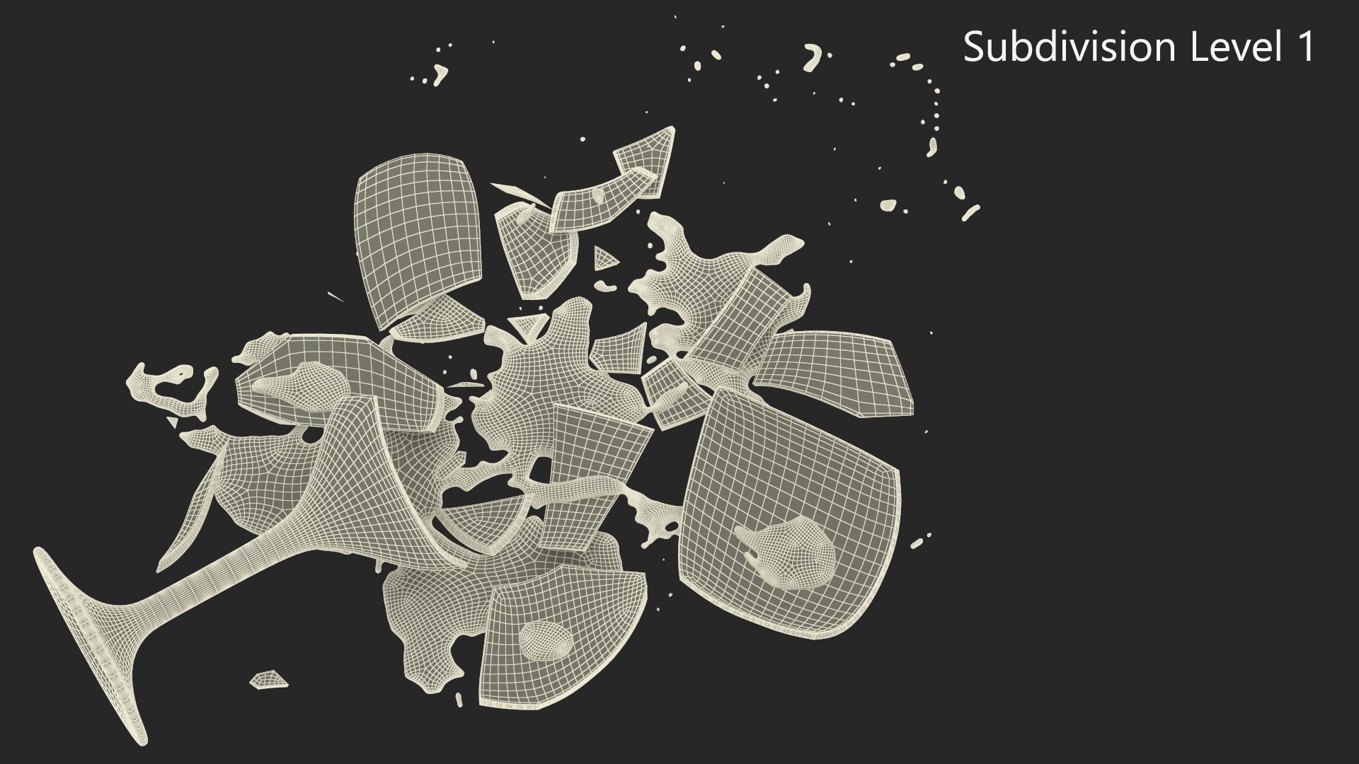 Dropped Glass of Red Wine model - TurboSquid 2076134