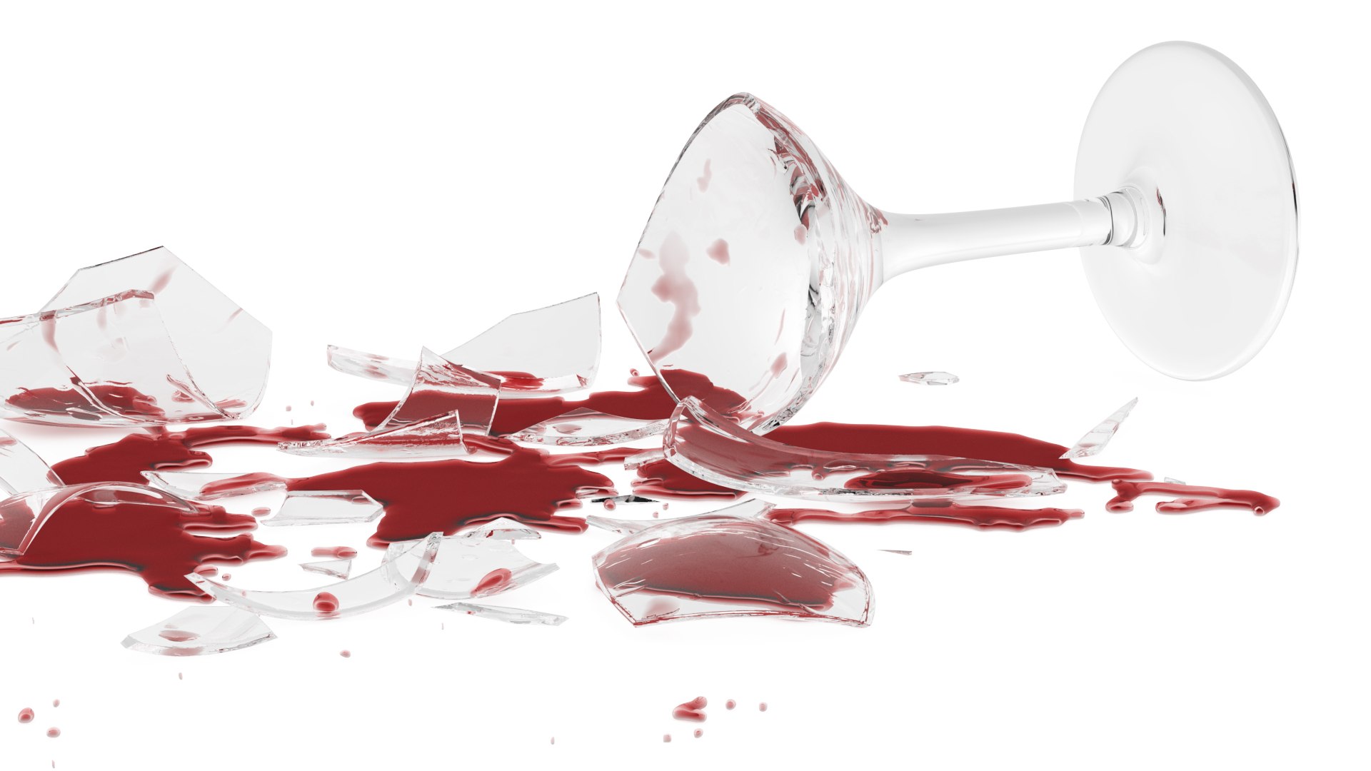 Dropped Glass of Red Wine model - TurboSquid 2076134