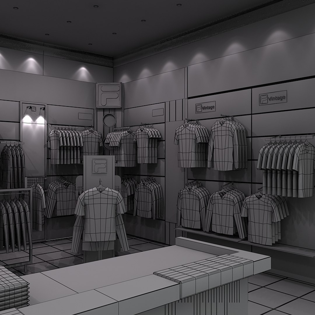 3d Sports Shop Interior