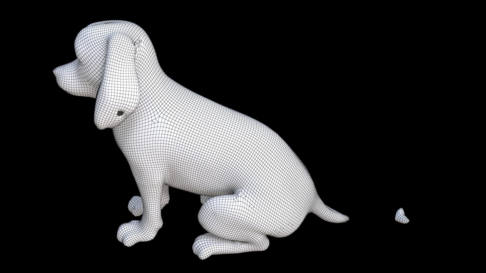 Beagle Seated 3D Model - TurboSquid 2333732