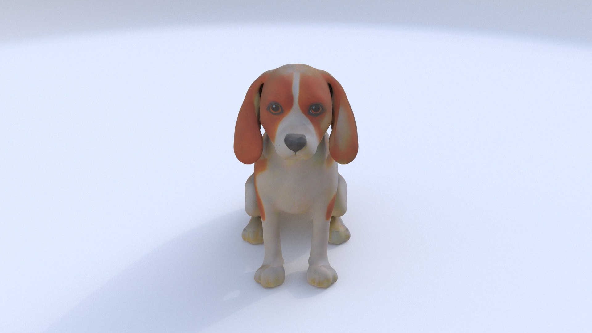 Beagle Seated 3D Model - TurboSquid 2333732