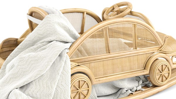 3D Kids Rattan VW rocking car - TurboSquid 1829901