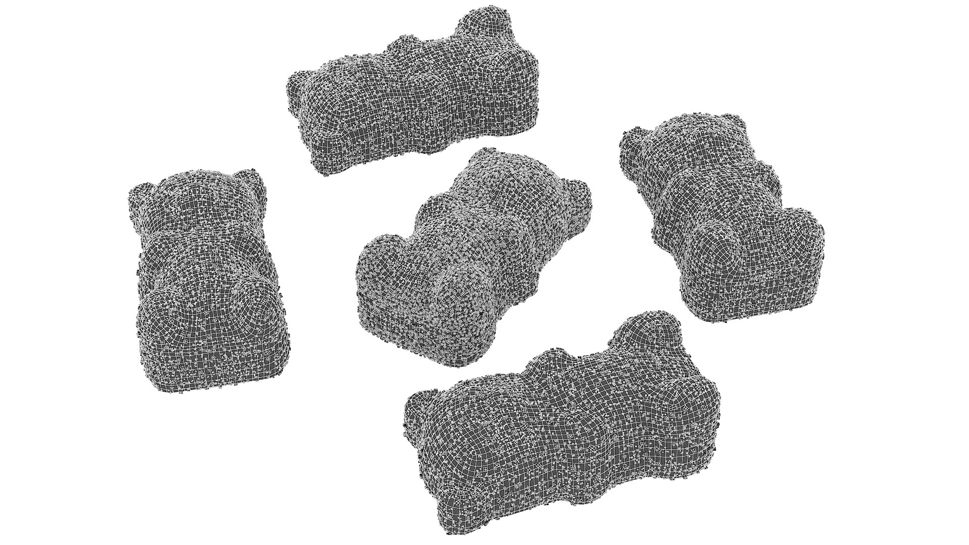 3D Sugar Gummy Bears - TurboSquid 1819020