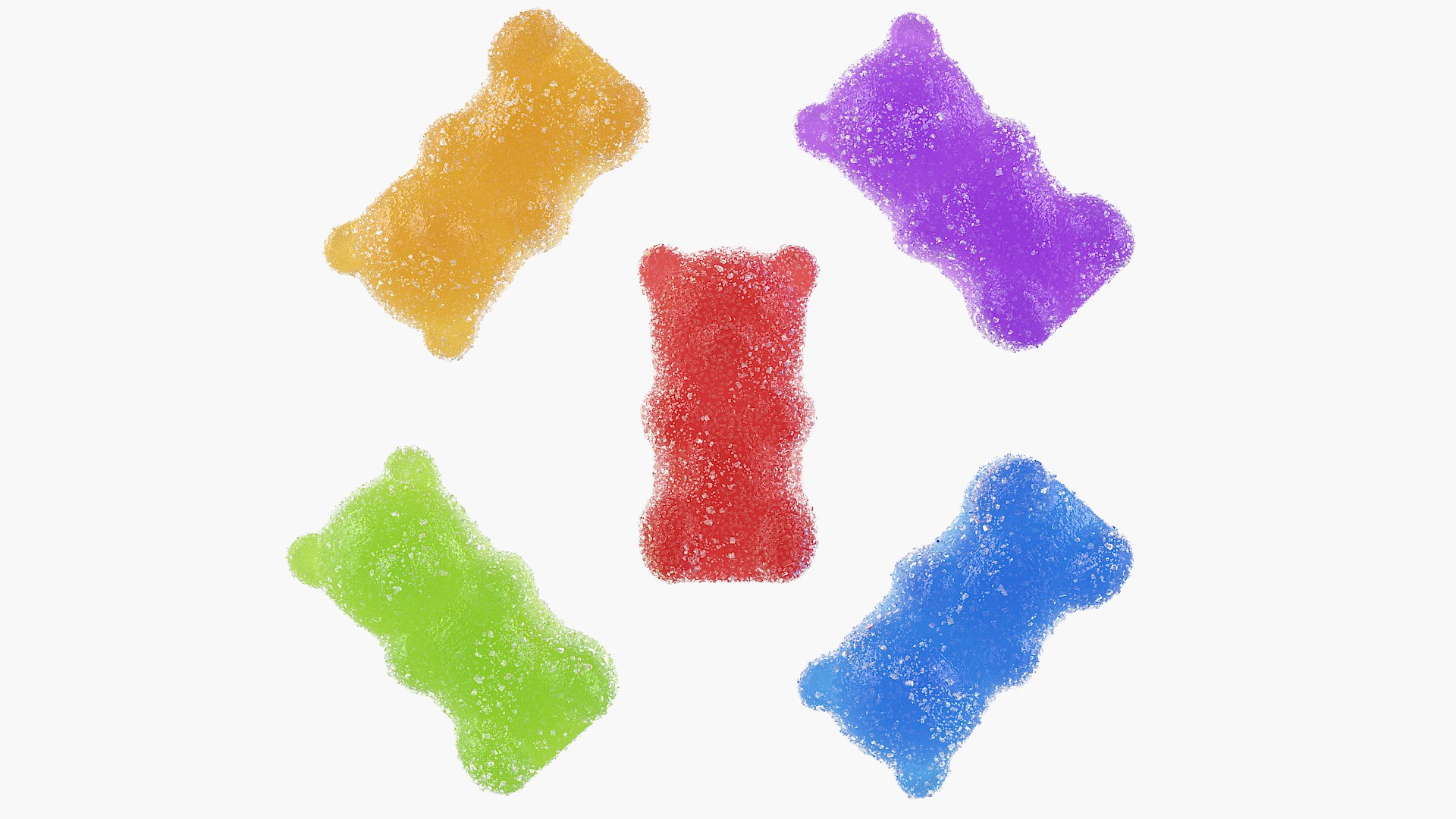 3D Sugar Gummy Bears - TurboSquid 1819020