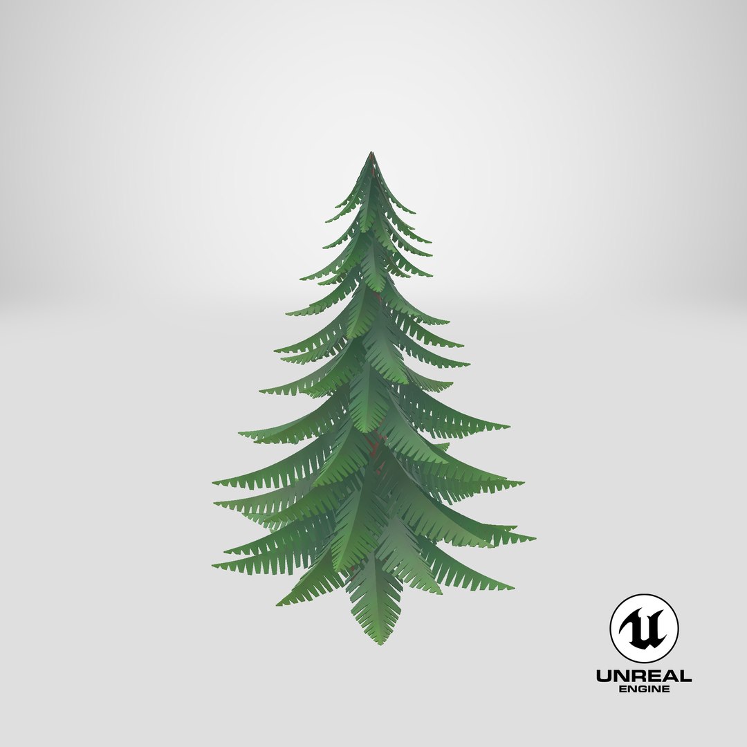3D Cartoon Fir Tree 06 Model - TurboSquid 1941463