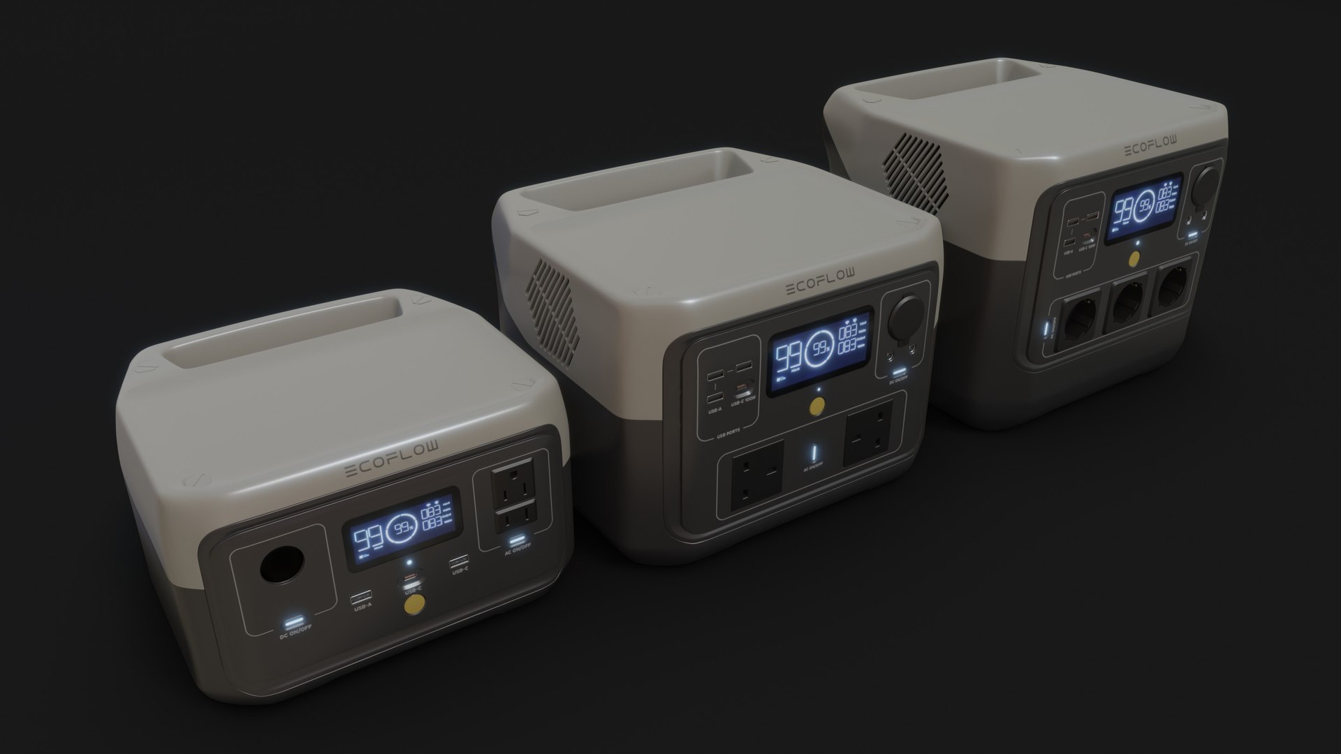 Ecoflow River 2 And Max And Pro Pack 3D - TurboSquid 2072490