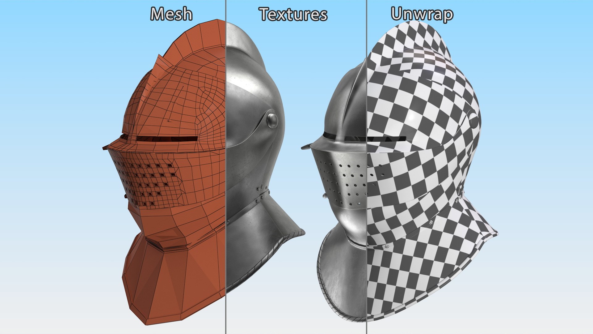 Medieval Knight Helmet Model - TurboSquid 2388653