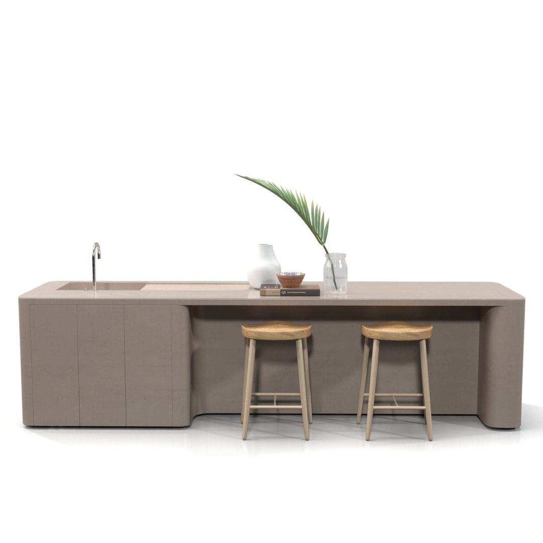 Kitchen Island Countertop 03 PBR 3D Model - TurboSquid 2227652