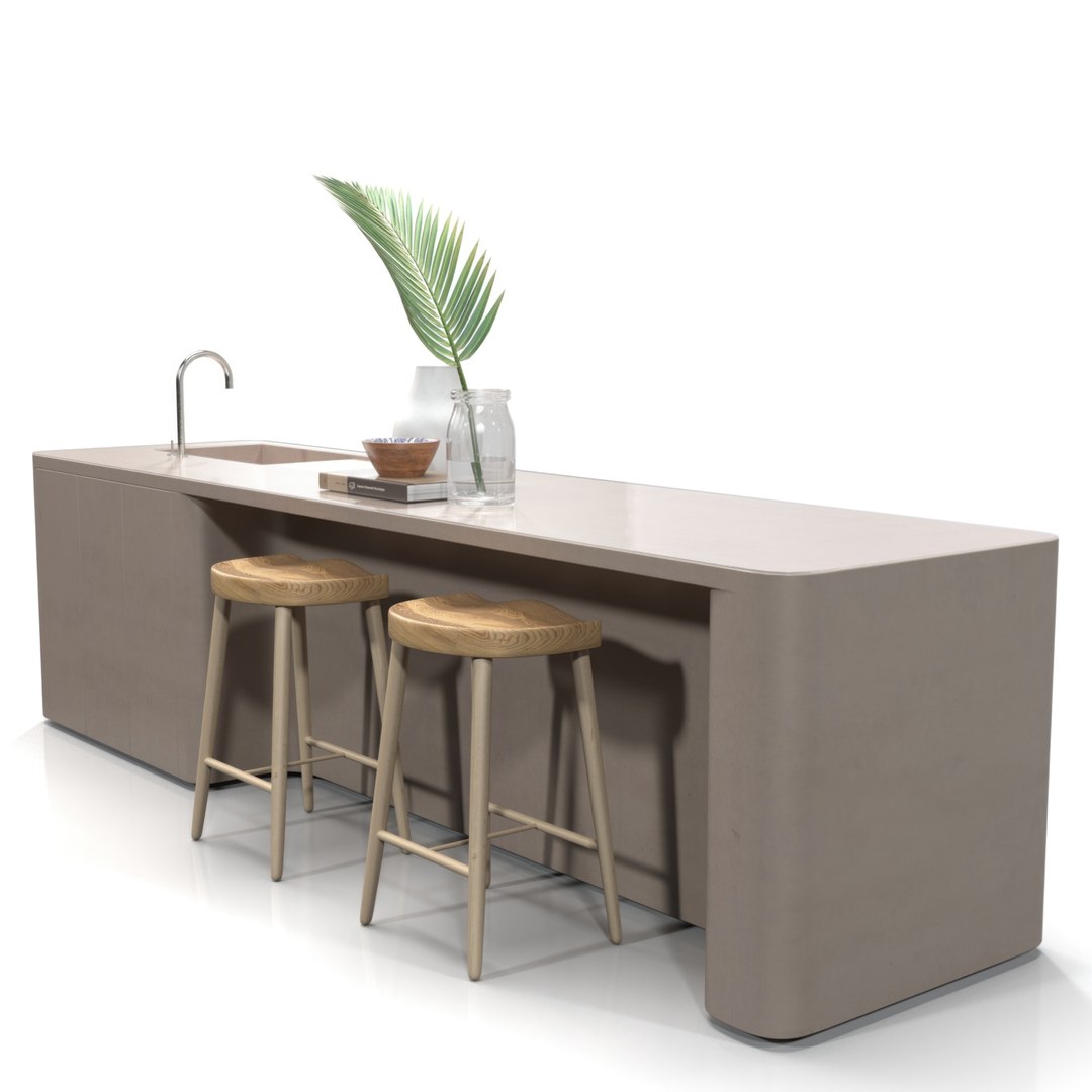 Kitchen Island Countertop 03 PBR 3D Model - TurboSquid 2227652