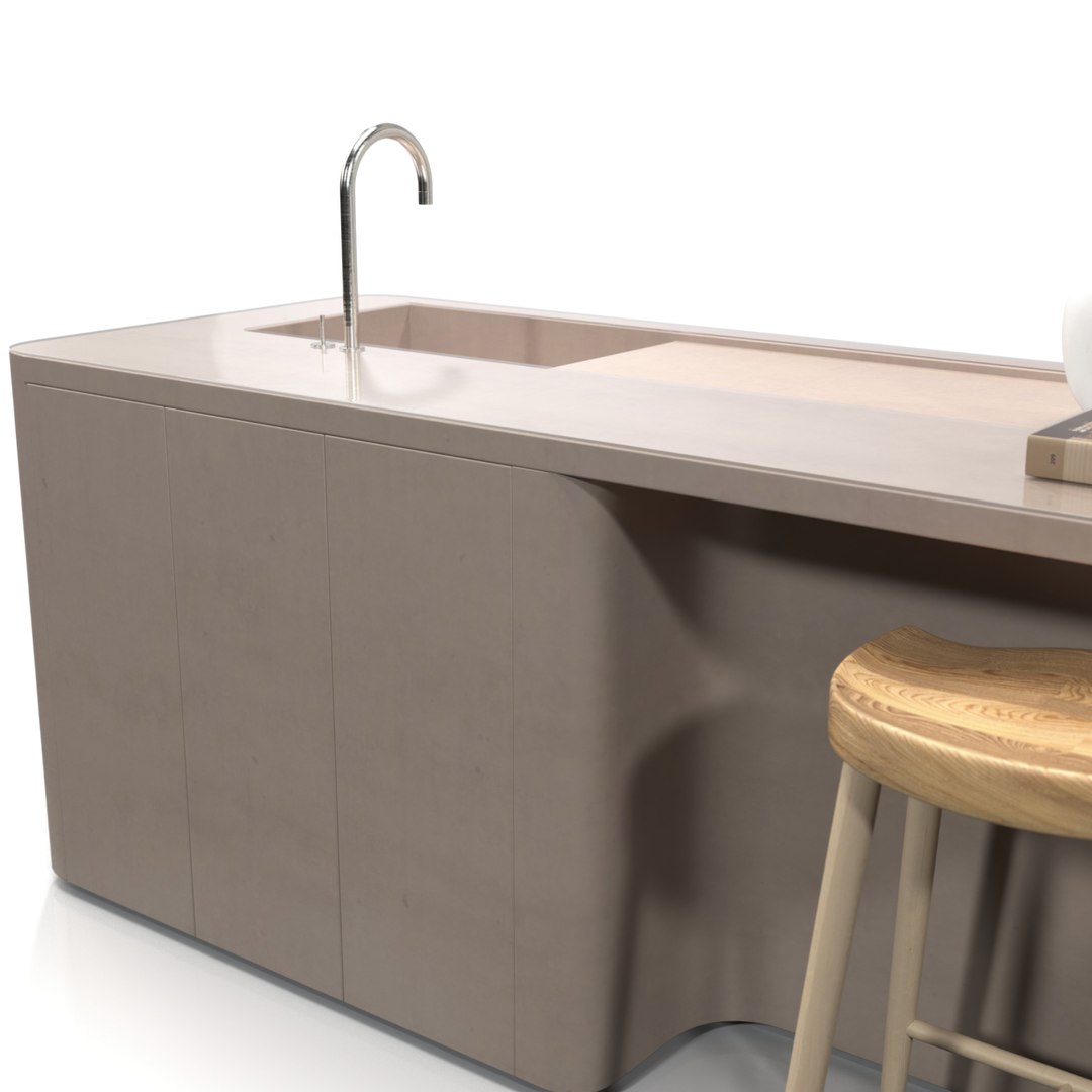 Kitchen Island Countertop 03 PBR 3D Model - TurboSquid 2227652