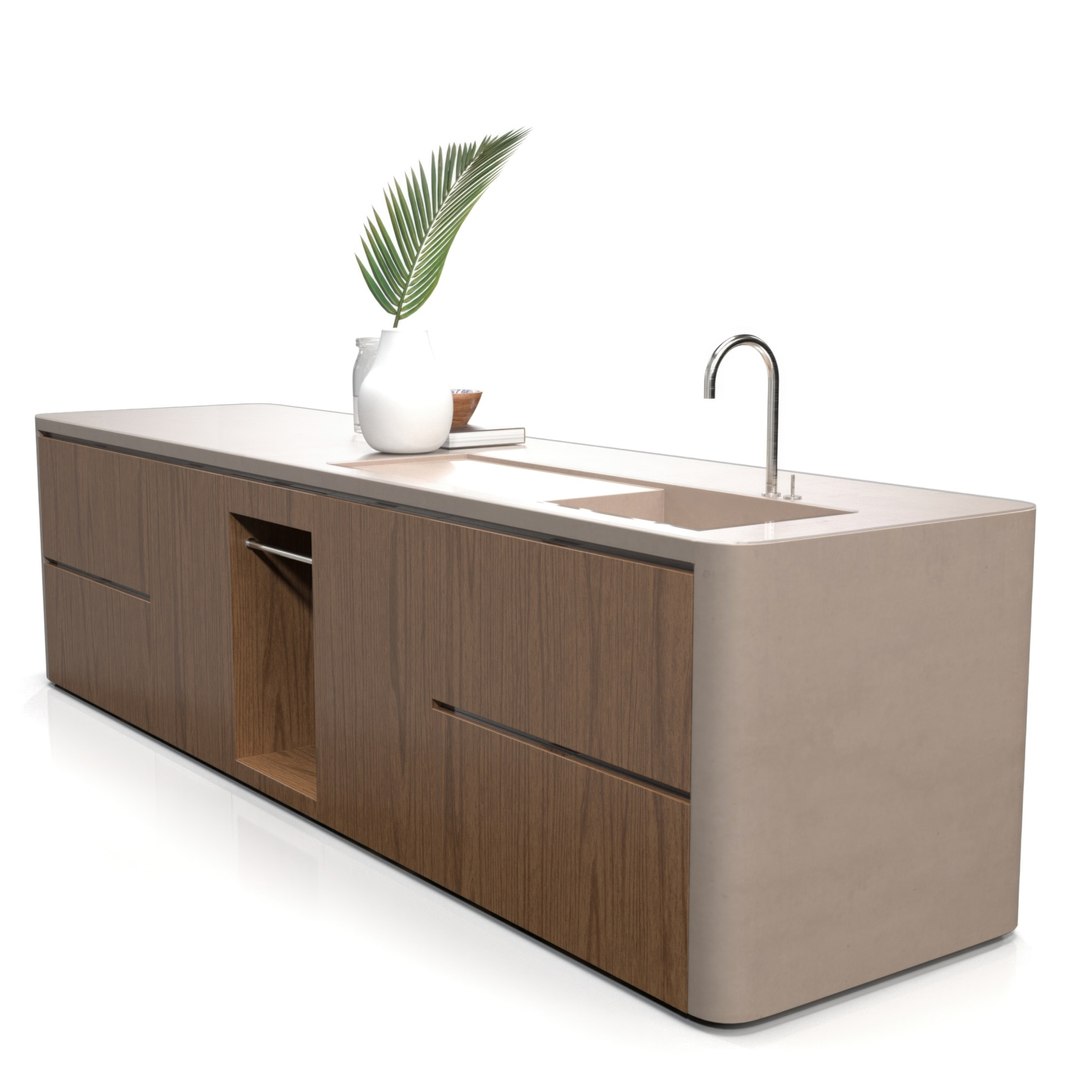 Kitchen Island Countertop 03 PBR 3D Model - TurboSquid 2227652
