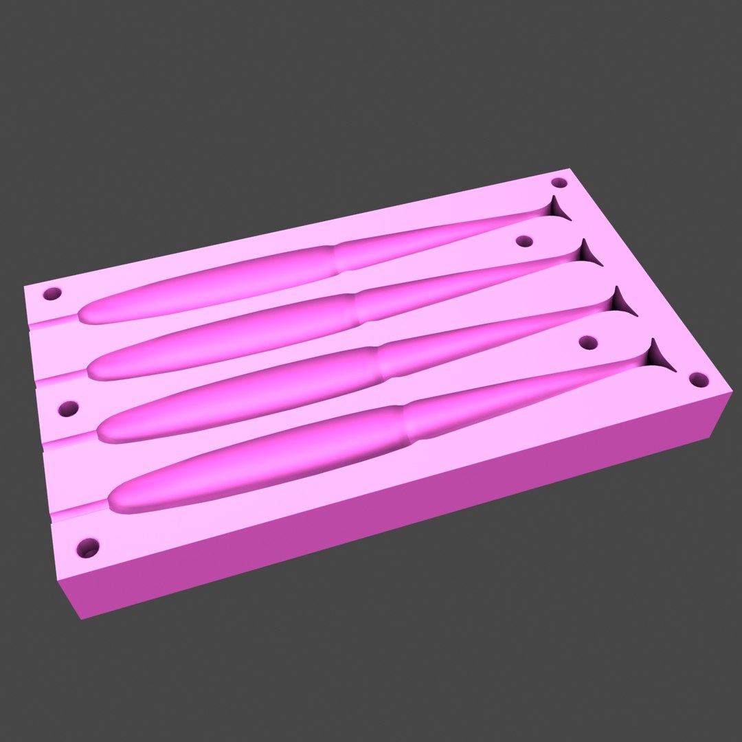 Swimbait Mold 3D Model - TurboSquid 1554599