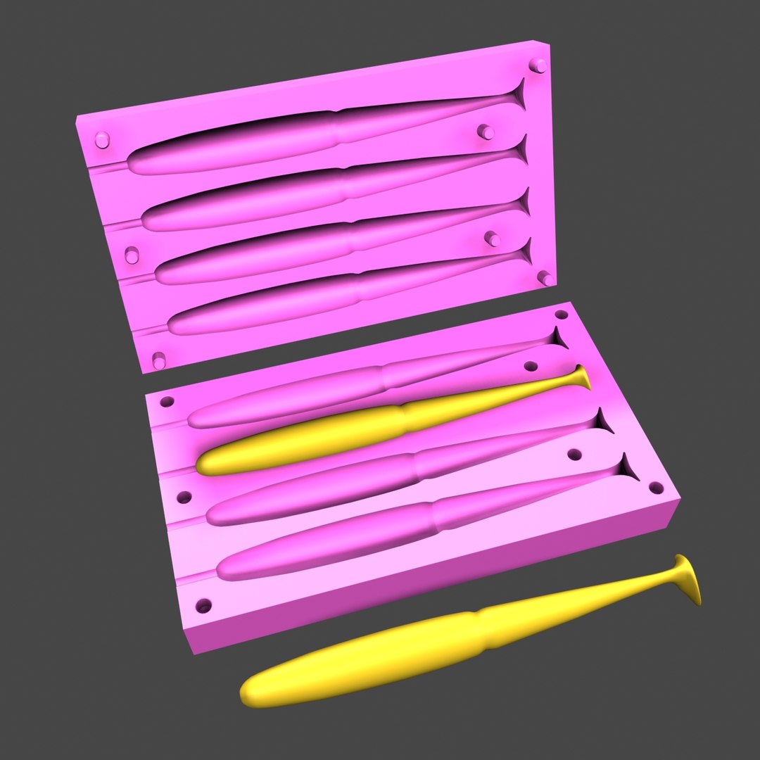 Swimbait Mold 3D Model - TurboSquid 1554599