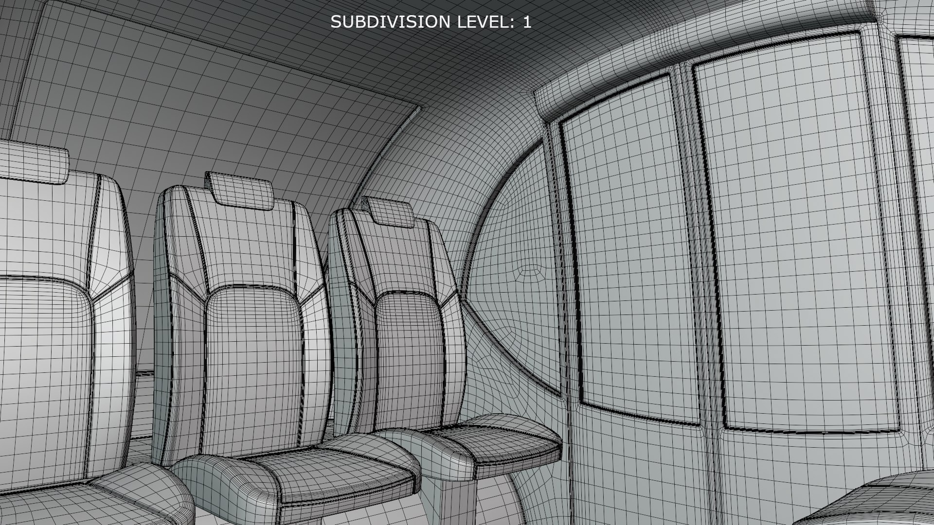 Shuttle minibus interior 2023 3D model - TurboSquid 2068710