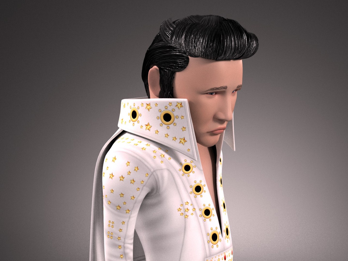 Elvis Presley Cartoon 3D Model - TurboSquid 1276713