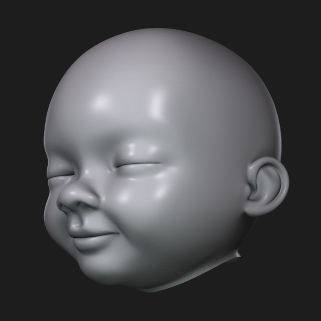 Baby Head 3d Max