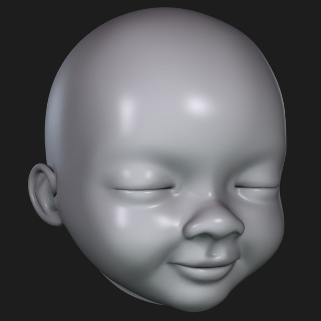 Baby Head 3d Max