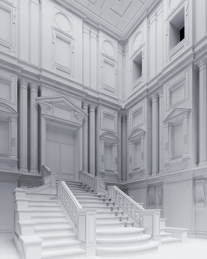3D Michelangelo s Laurentian Library in Florence model - TurboSquid 1909235