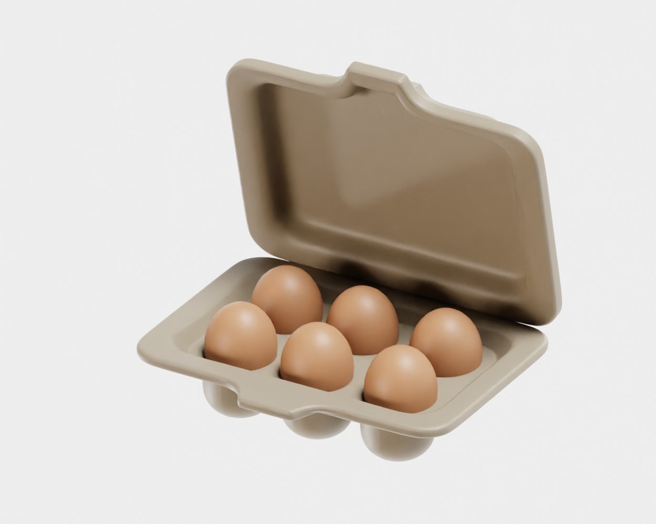 Egg Cardboard Package Egg Case Model - TurboSquid 2316049