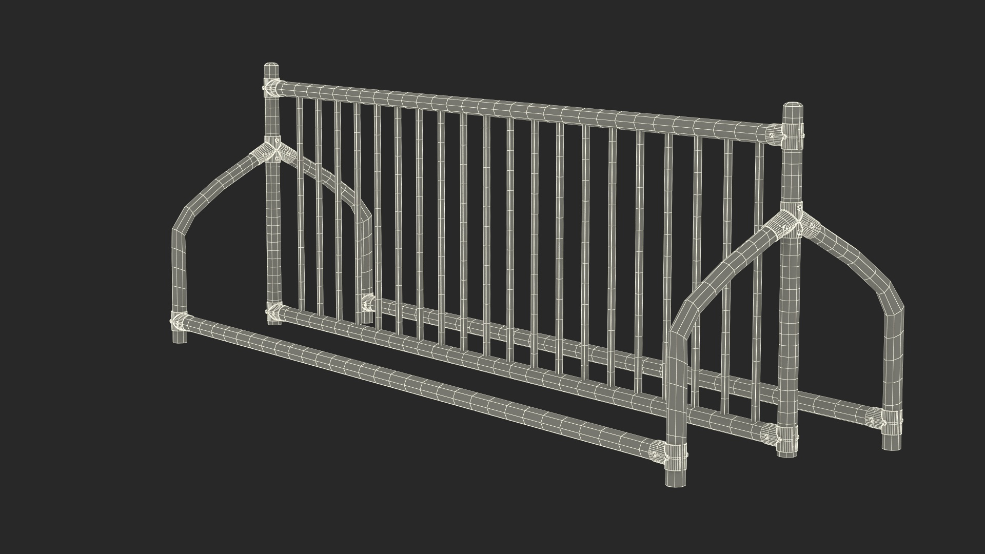 Double Sided Bike Rack Model - TurboSquid 2240376