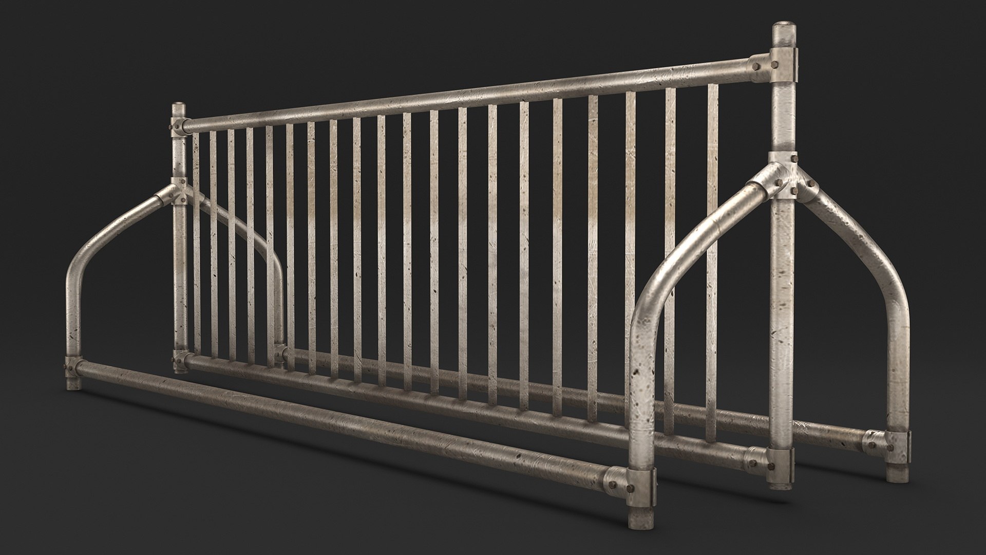 Double Sided Bike Rack Model - TurboSquid 2240376