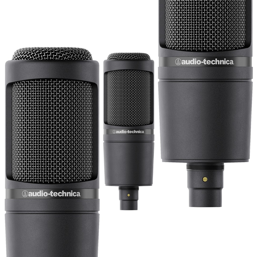 Audio-Technica AT2020 Microphone Cardiod Condenser 3D - TurboSquid 2290962