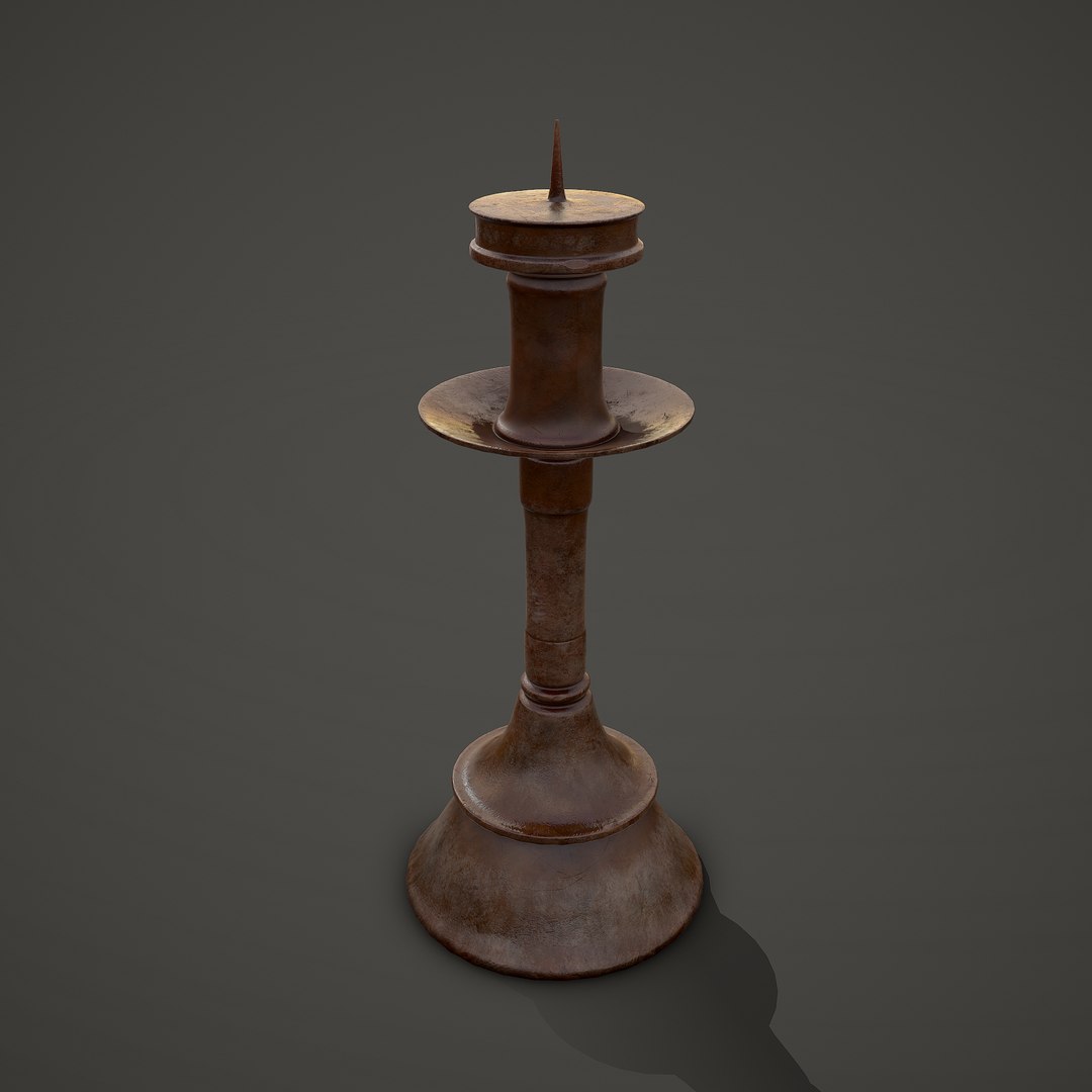 3D Medieval Candle Holder 2 Model - TurboSquid 1602673