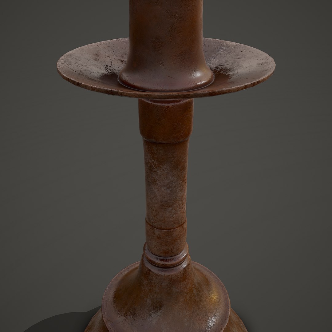 3D Medieval Candle Holder 2 Model - TurboSquid 1602673