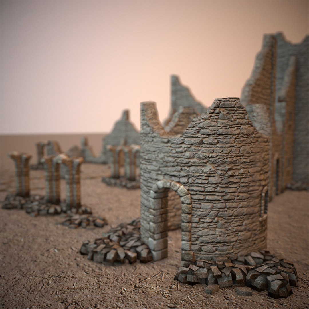 3d Modular Castle Ruins