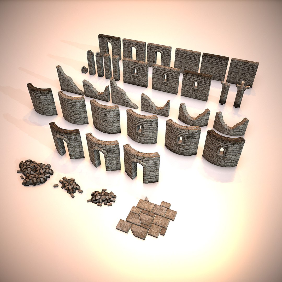 3d Modular Castle Ruins