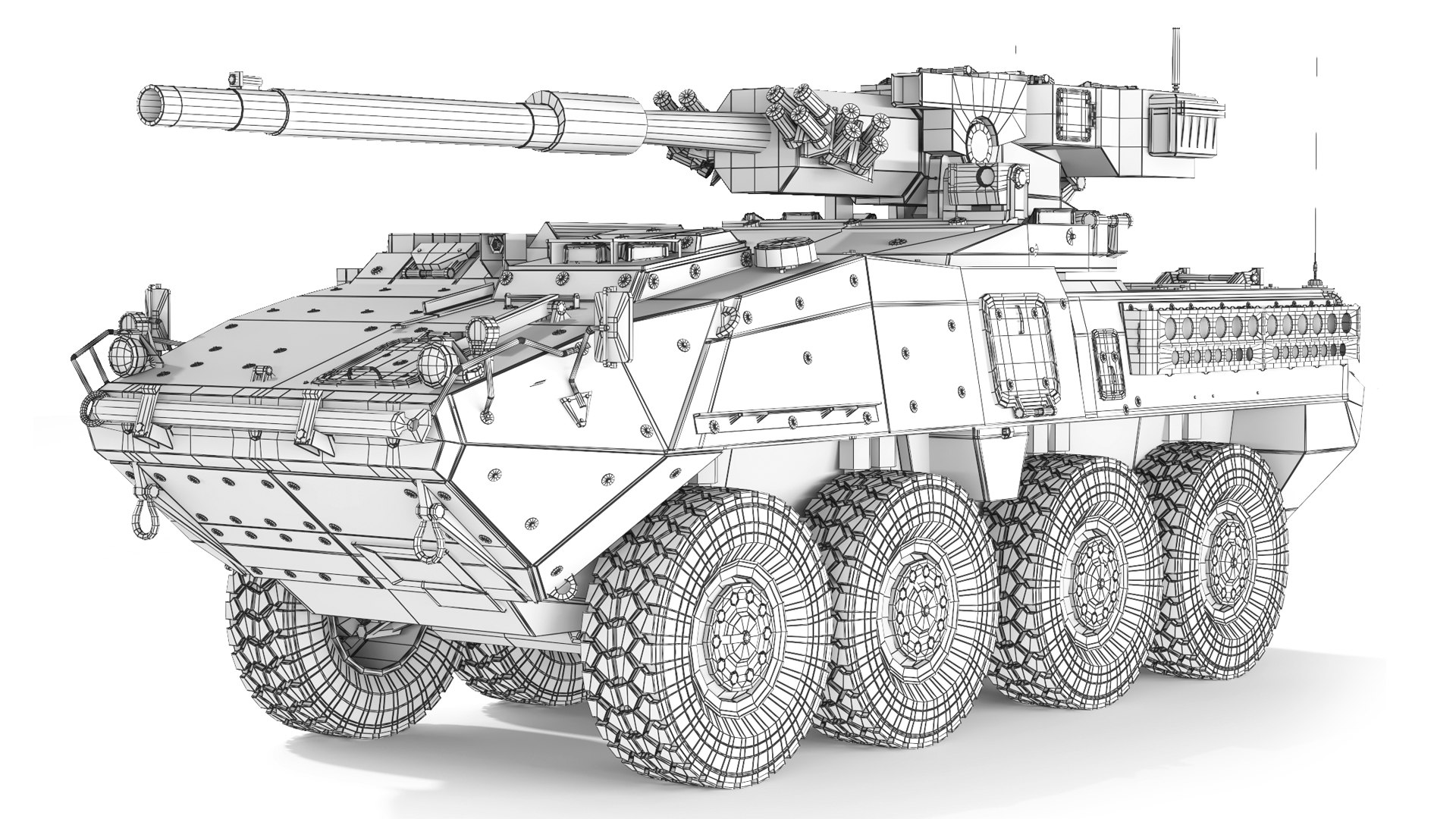 3D M1128 Stryker MGS 2003 Model - TurboSquid 2060393