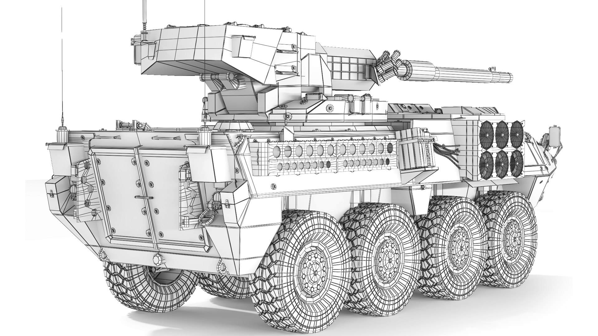 3D M1128 Stryker MGS 2003 Model - TurboSquid 2060393