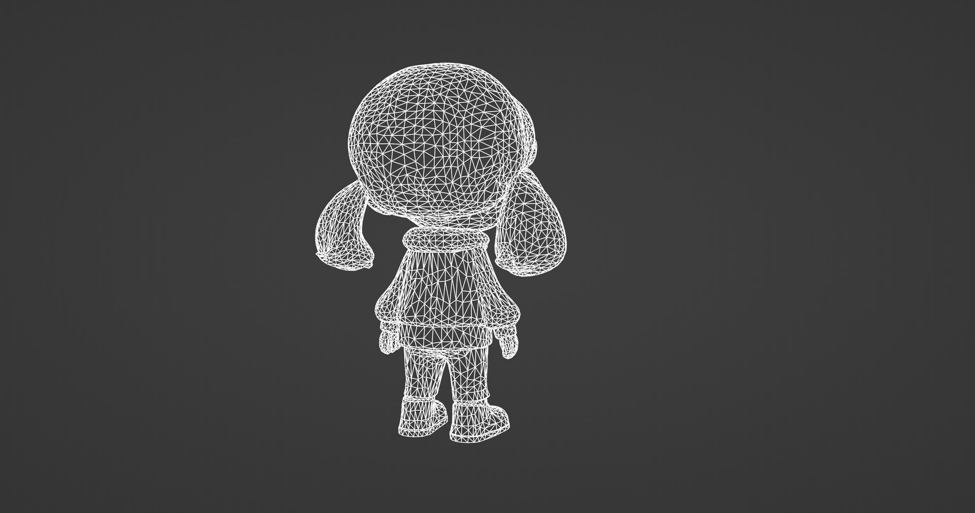 Cute 3D Cartoon Girl Character For Games - TurboSquid 2366515
