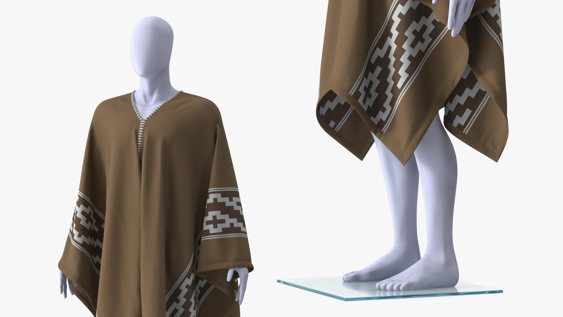 Decorated Poncho On Mannequin 3D Model - TurboSquid 2083697