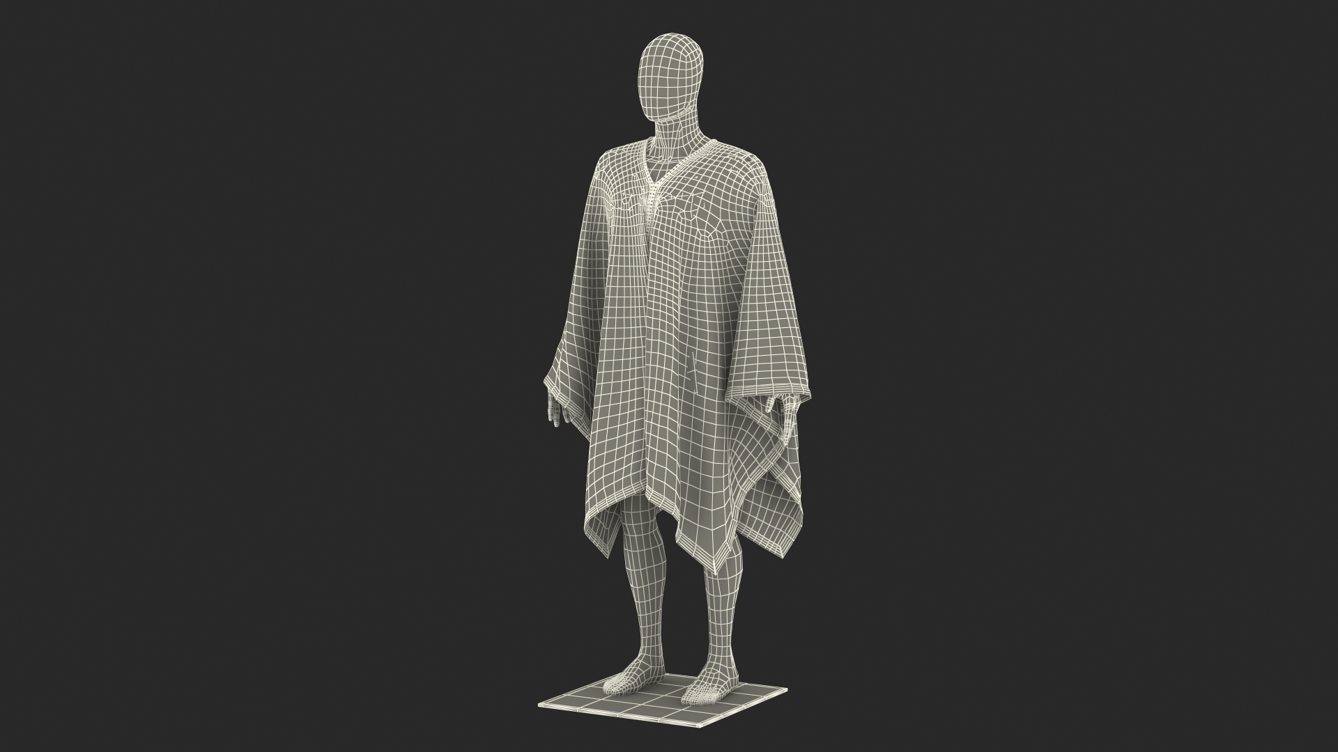 Decorated Poncho On Mannequin 3D Model - TurboSquid 2083697