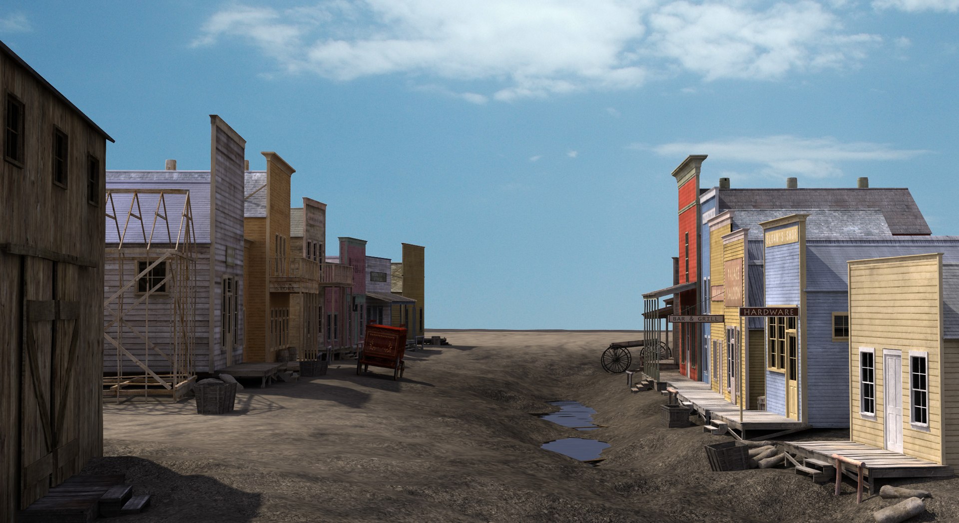 Western Town 3D Model - TurboSquid 531115