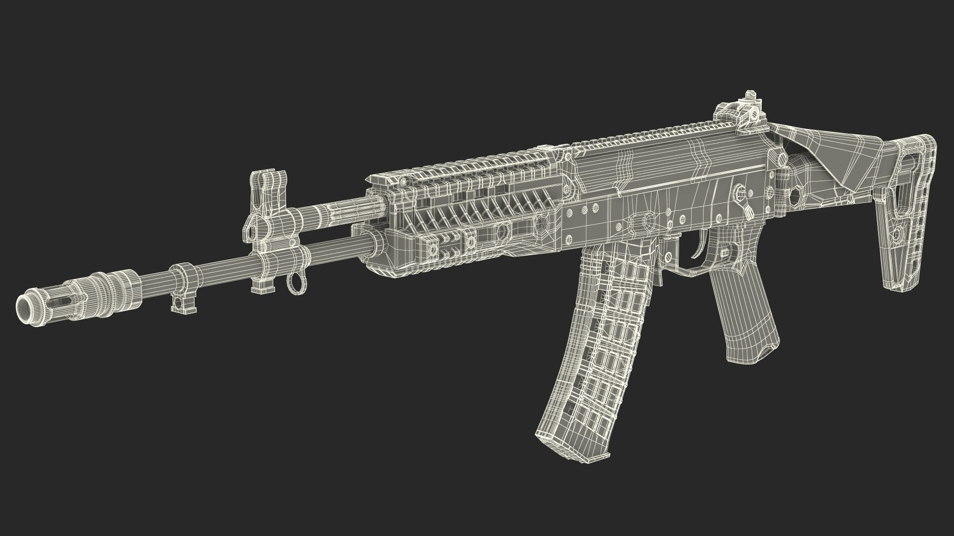 Kalashnikov Assault Rifle AK-12 3D - TurboSquid 2130183
